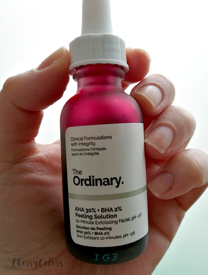 The Ordinary AHA 30% + BHA 2% Peeling Solution - Cherry Colors ...