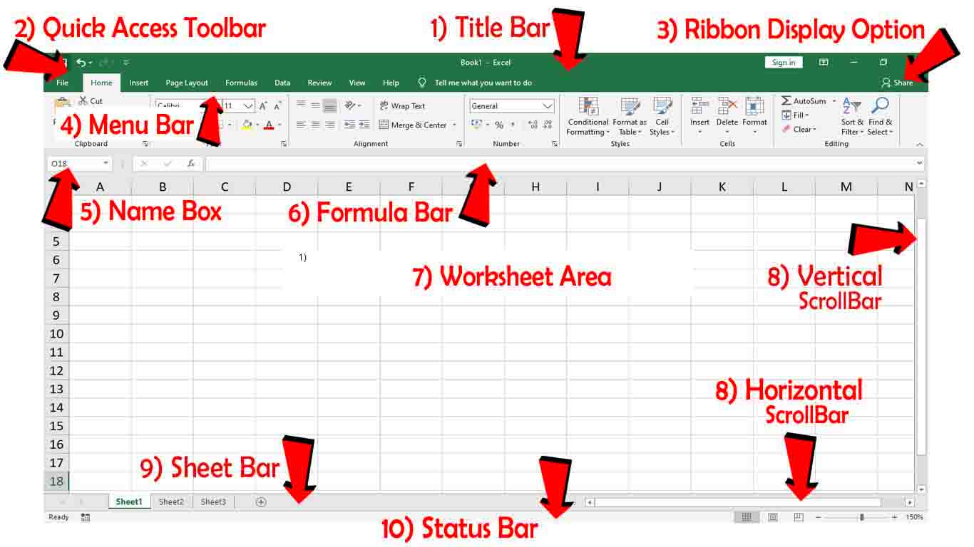 What Are The Basic Parts Of Excel Window TeachToEach in What Are The Basic Parts Of Excel Window TeachToEach in