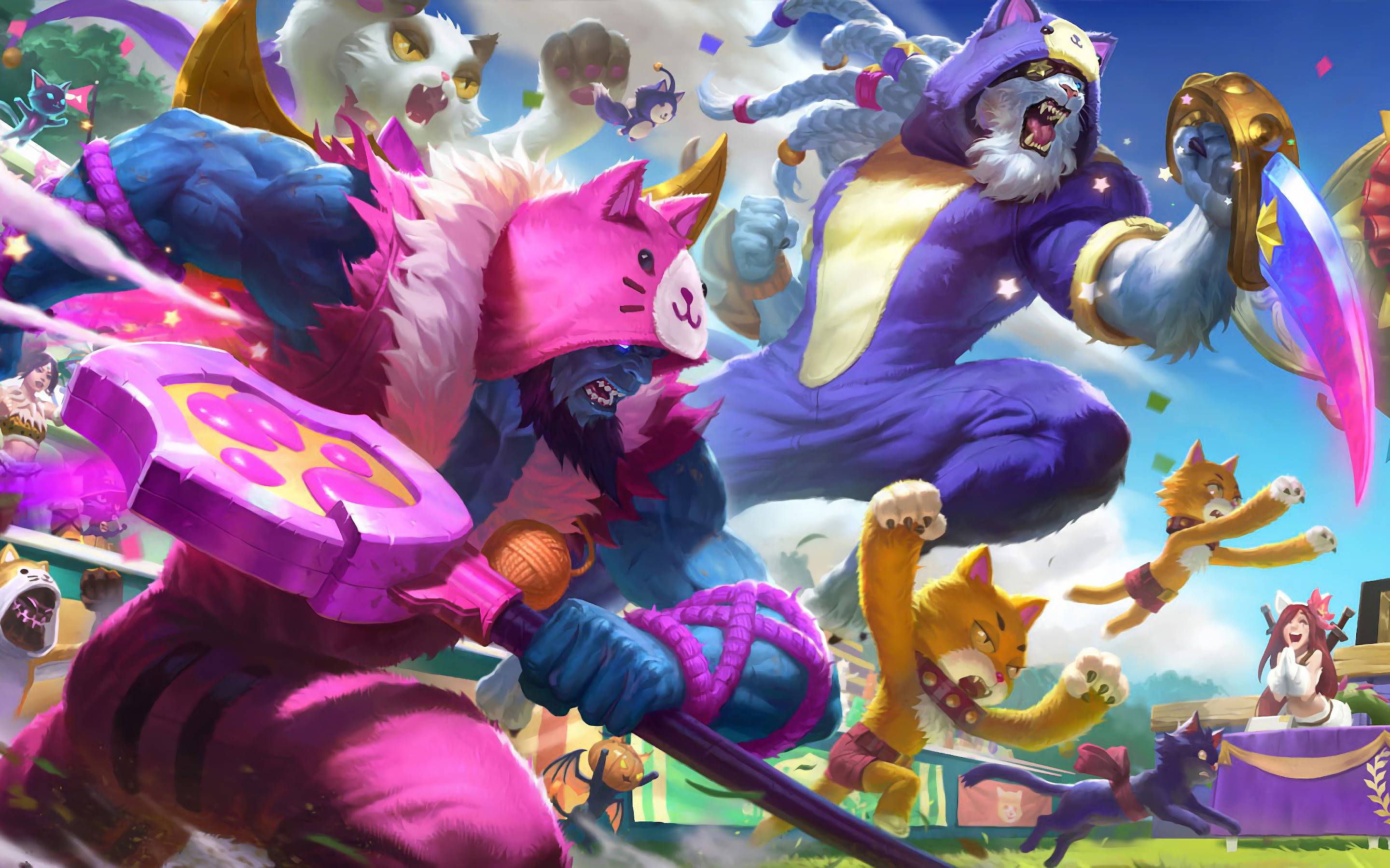 Meowrick, Splash Art, Yorick, LoL, 4K, #57 Wallpaper PC Desktop