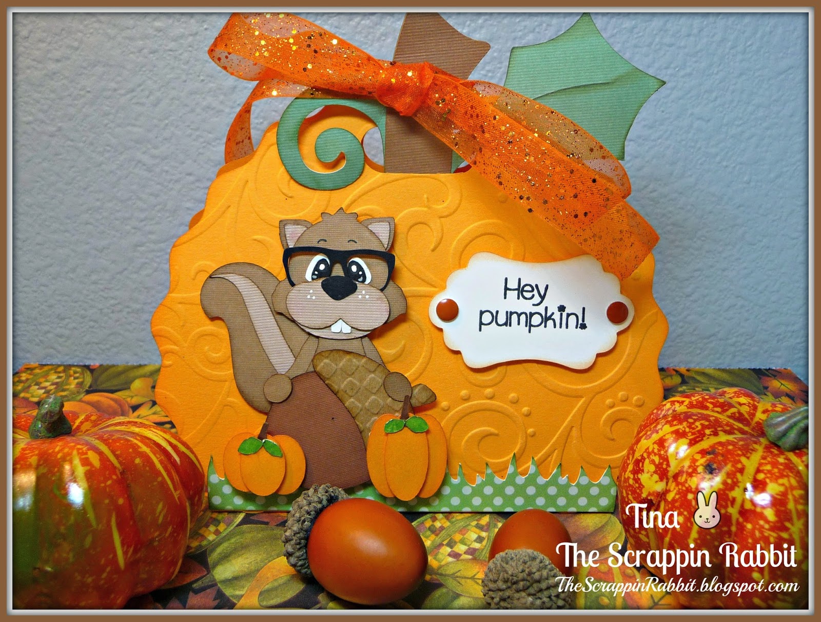 The Scrappin Rabbit: Nutty for Fall Pumpkin treat bags