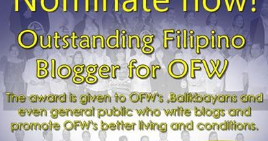 Outstanding Filipino Blogger for OFW | Filipino Bloggers Worldwide