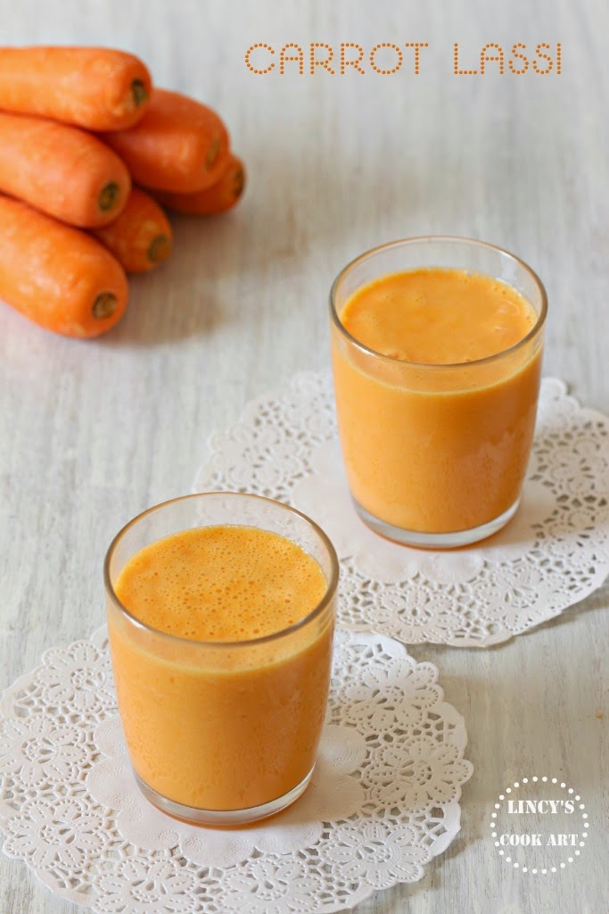 Carrot Sweet Lassi ~ Lincy's Cook Art