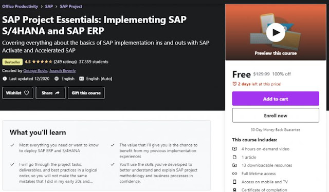 [100% Off] SAP Project Essentials: Implementing SAP S/4HANA and SAP ERP ...