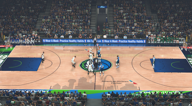 NBA 2K20 Dallas Mavericks (Classic) Court and Arena by rtomb_03