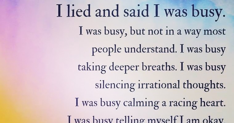 I lied and said I was busy