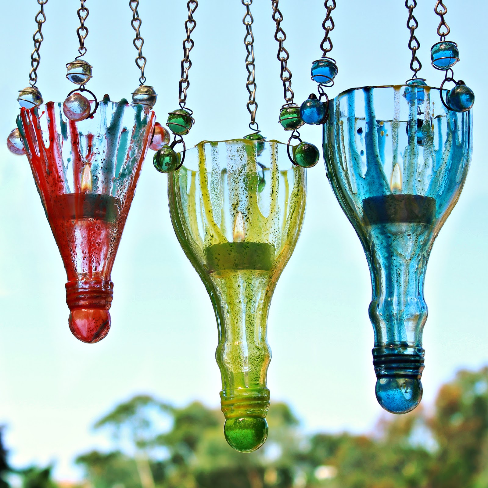 Mark Montano: Hanging Glass Lanterns - Faux Blown Glass
