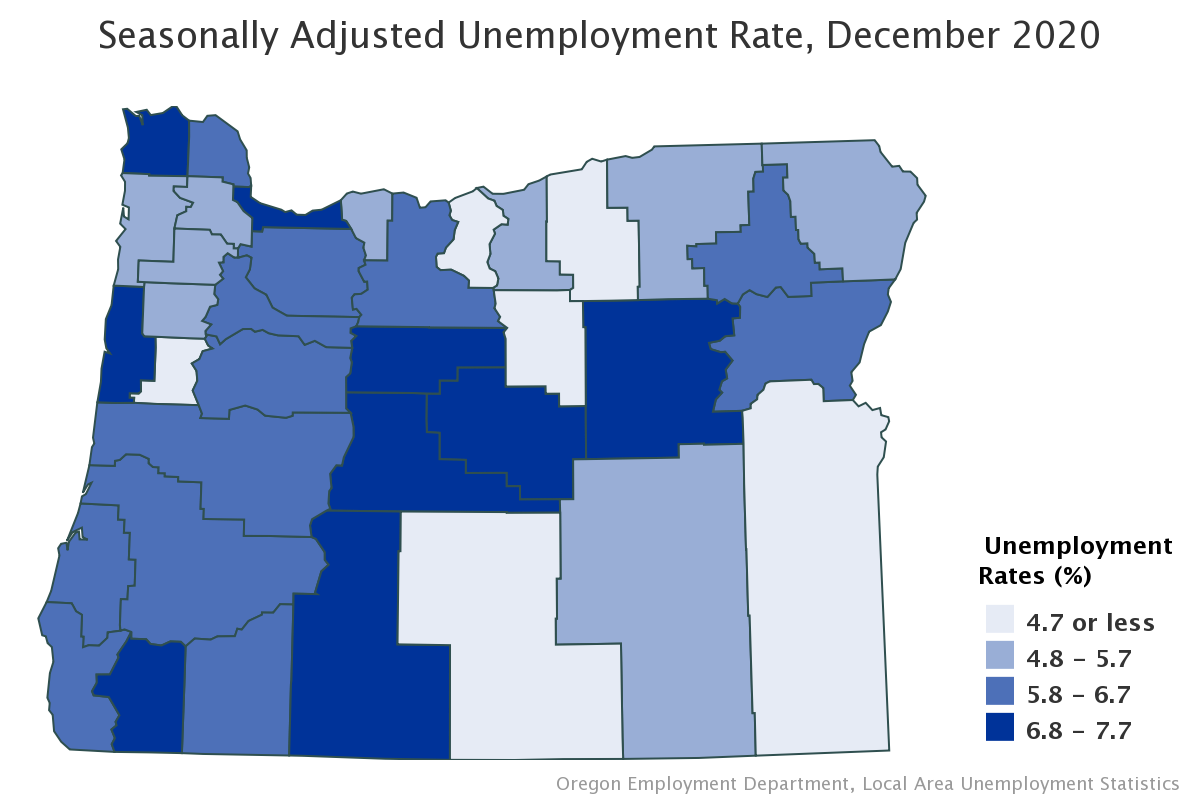 Oregon Workforce and Economic Information: December 2020 Employment and ...