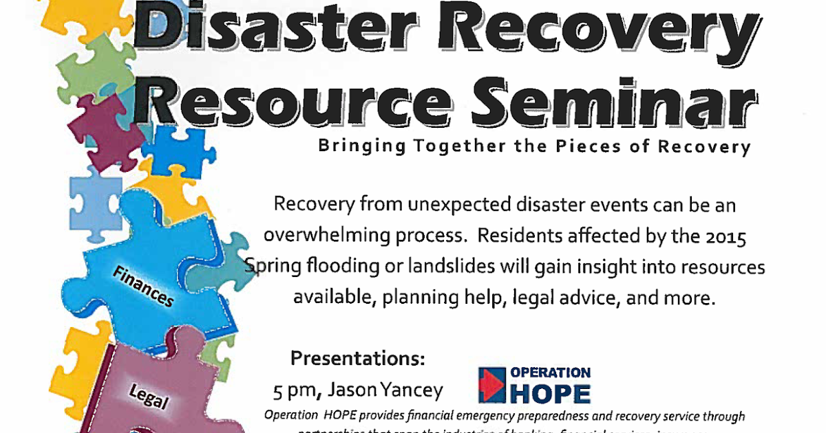 Colorado Emergency Management: Disaster Recovery Resource Seminar