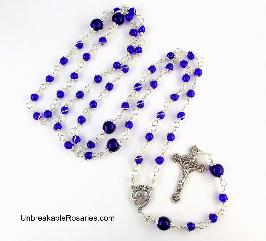 Unbreakable Rosaries: Sacred Heart of Jesus Wire Wrapped Rosary Beads ...