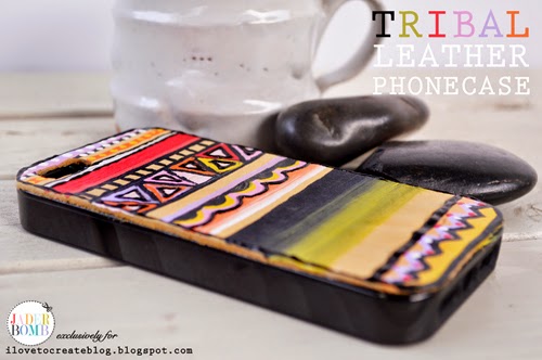 iLoveToCreate Blog: How to make a Leather Tribal Phone Case