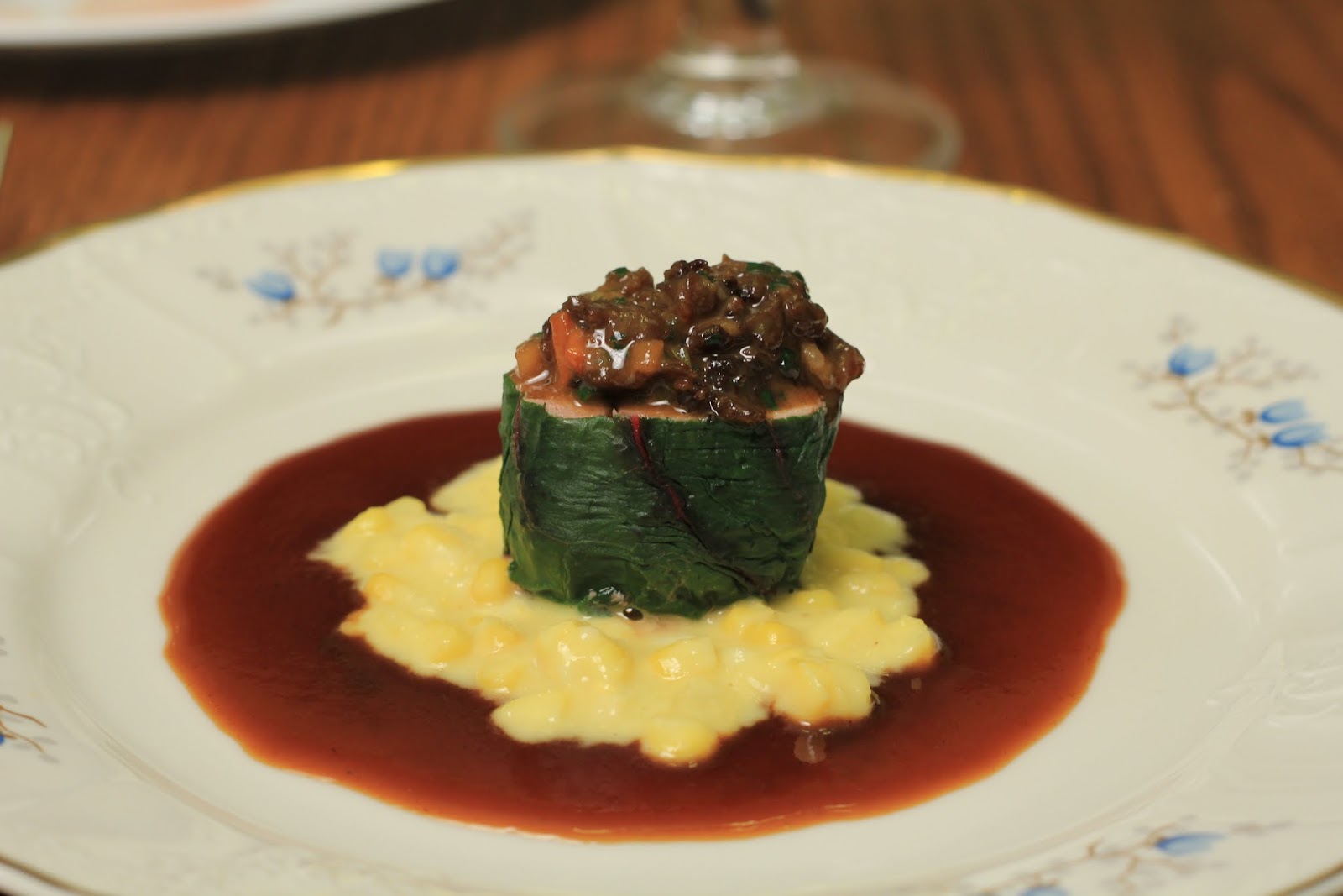 Roulade of Pekin Duck Breast with Creamed Sweet White Corn and Morel ...