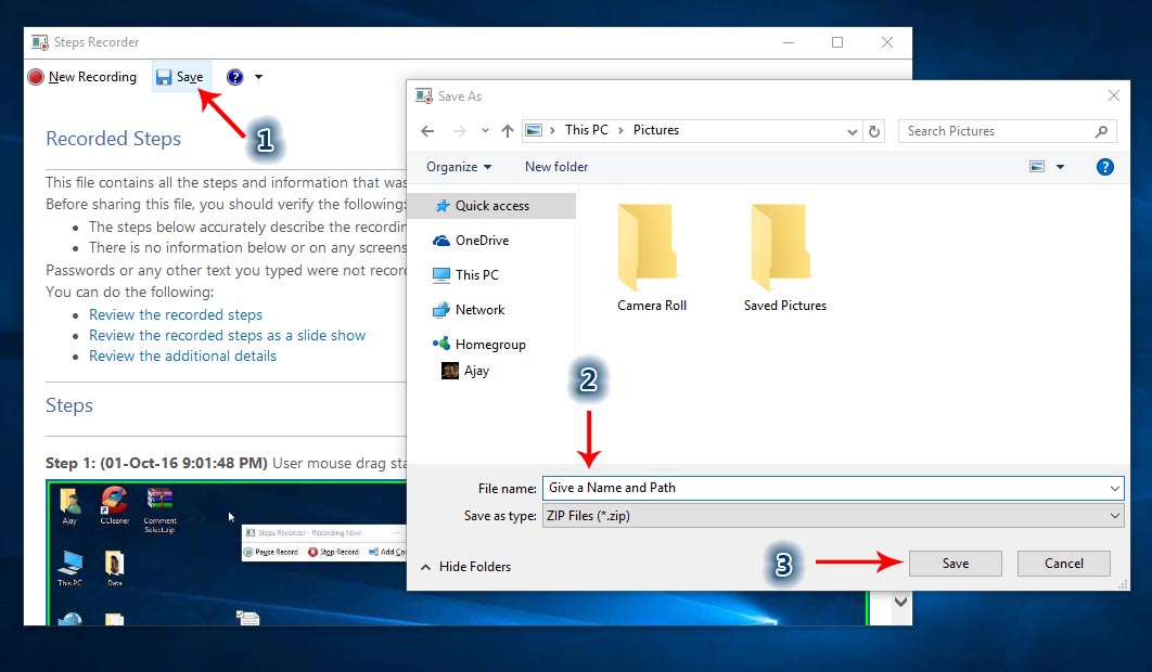 Steps Recorder Windows 11