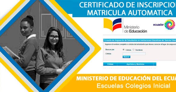 Certificado de Inscripción Matricula Automática Ministerio de Educación ...