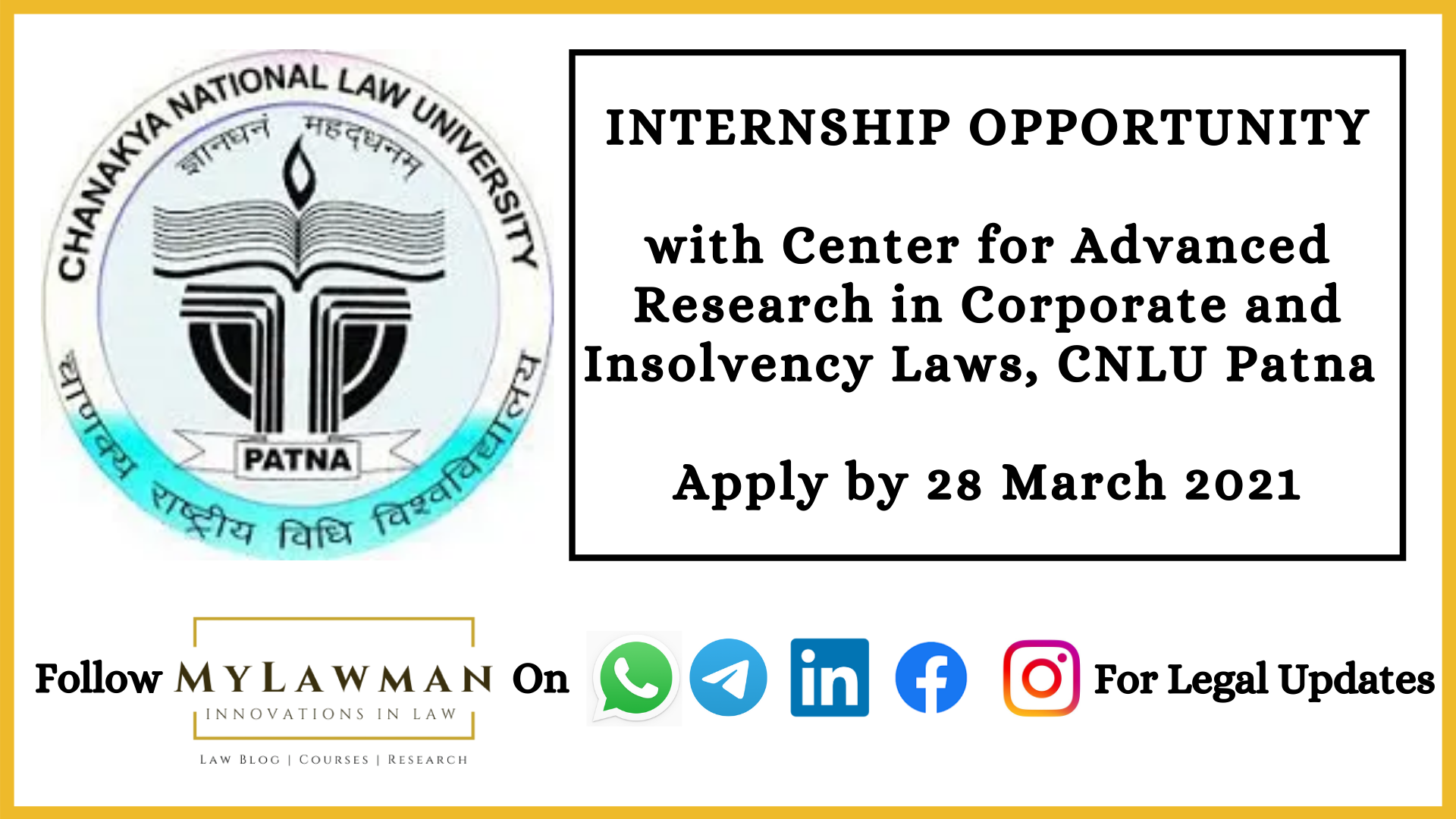 [Internship Opportunity] with Center for Advanced Research in Corporate ...