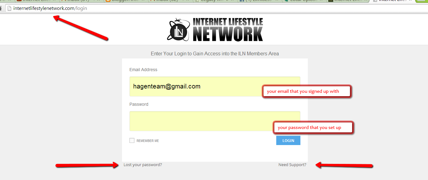 Internet Lifestyle Network Login