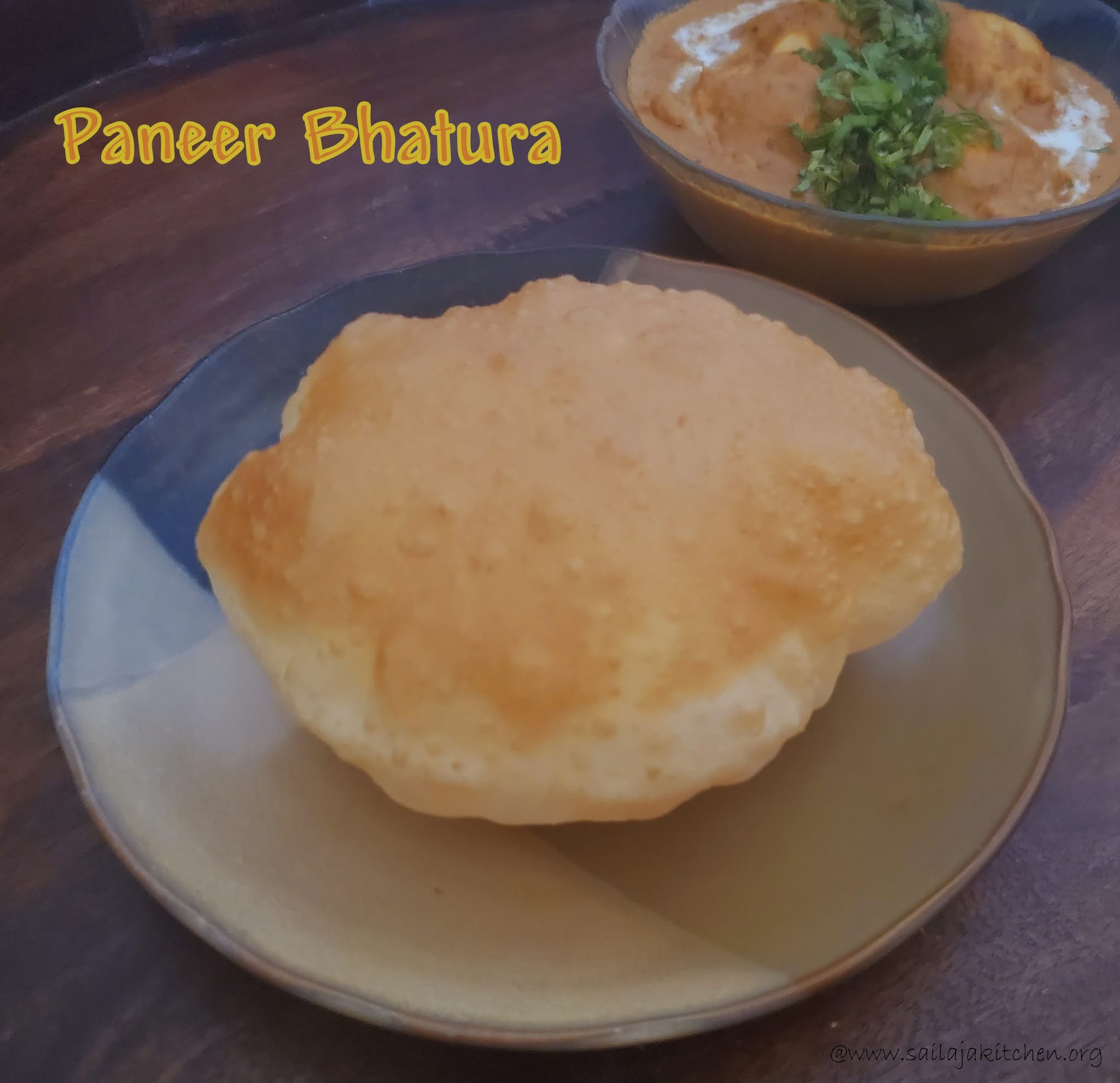 Sailaja Kitchen...A site for all food lovers!: Paneer Bhatura Recipe ...
