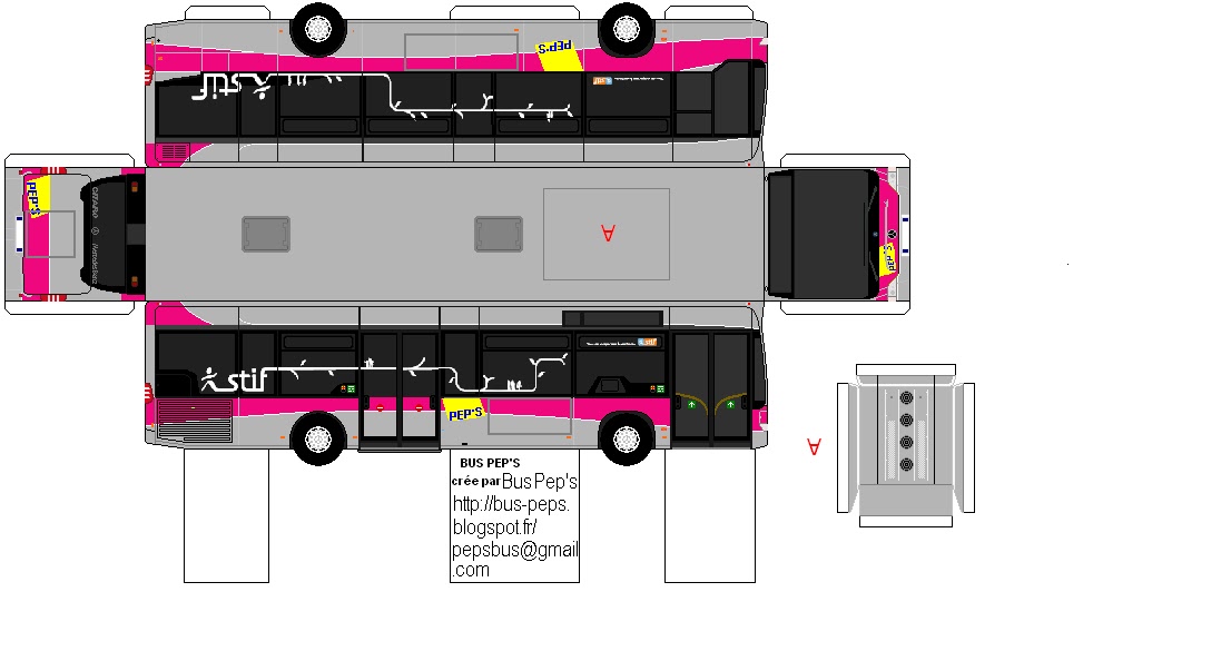 Maquette papier 47: Bus PEP'S (Transdev AMV)