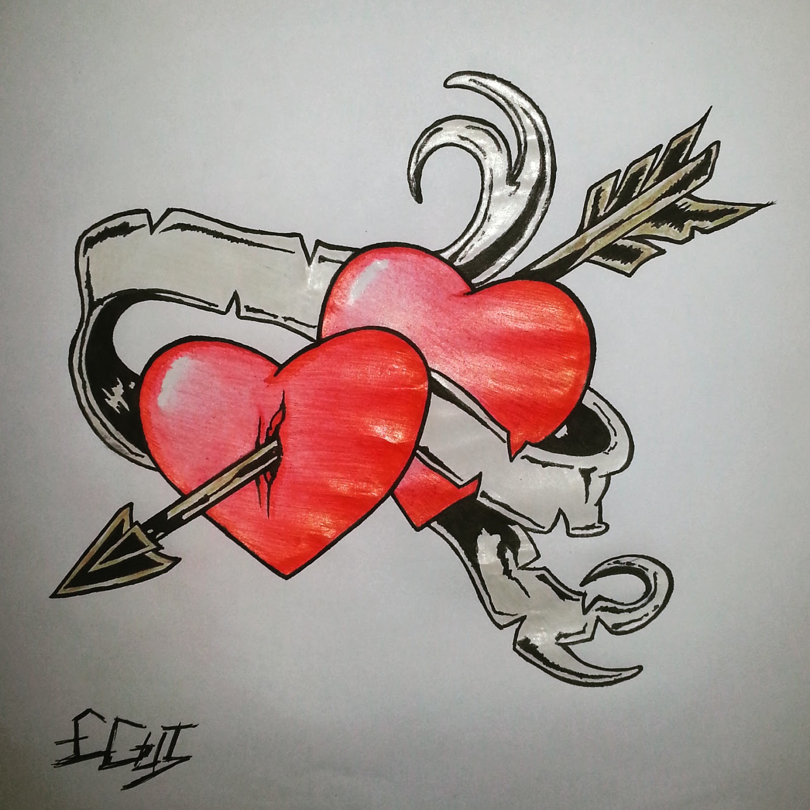 Dibujos De Corazones A Lapiz Faciles