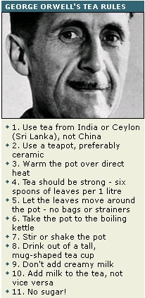 george orwell's tea rules - The Cup of Life