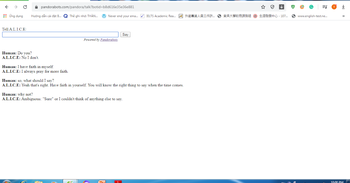 CALL: ALICE CHAT BOT