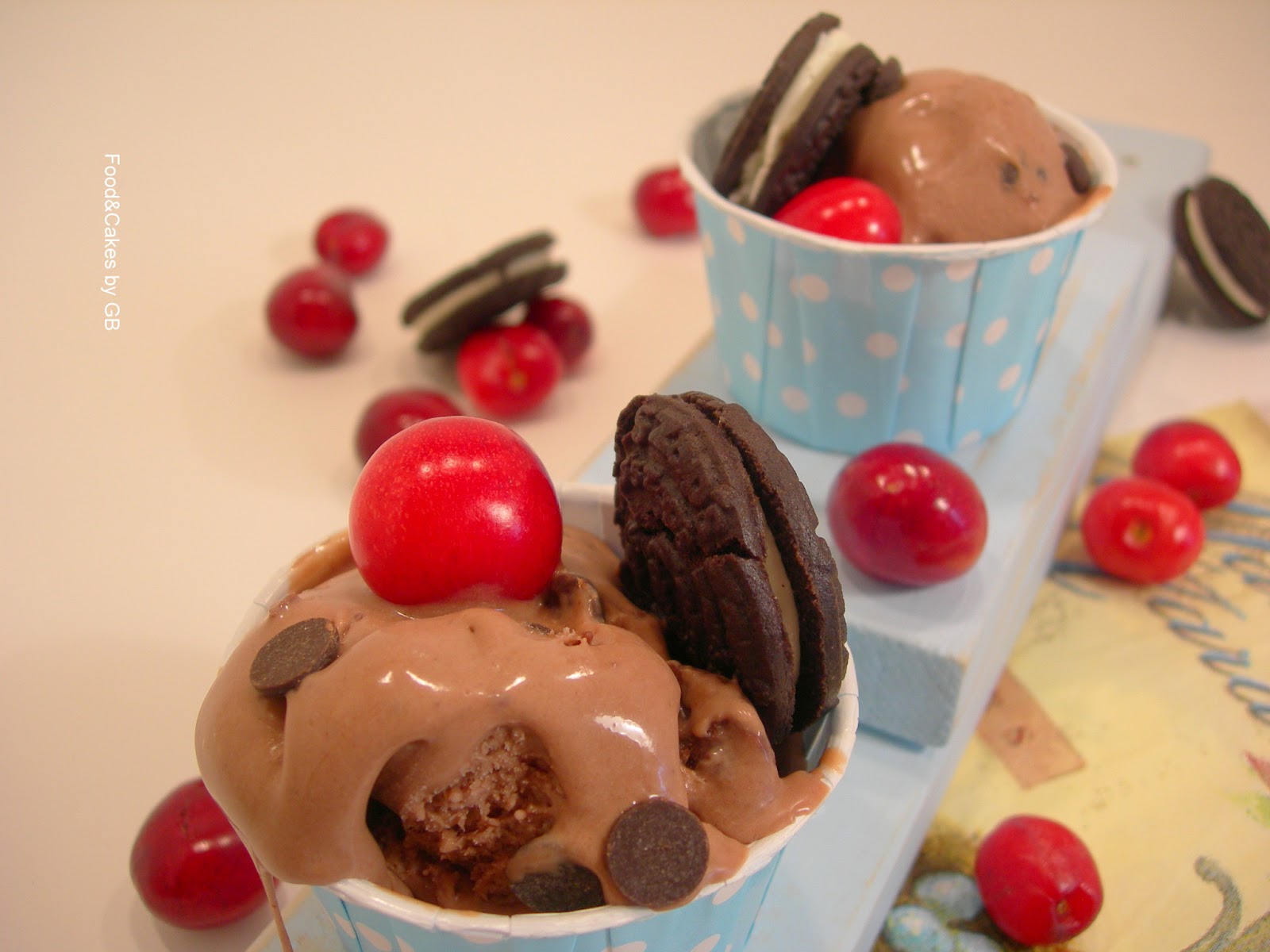 FOOD & CAKES: Helado de chocolate (Mi primer helado con heladera!!!)