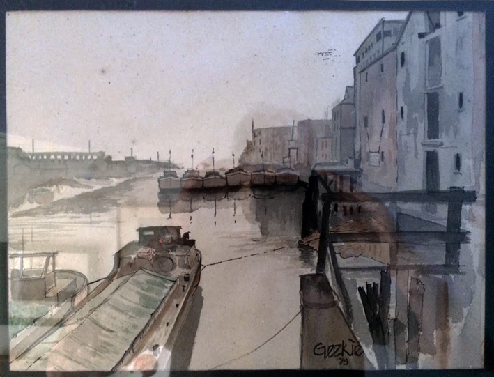 John Geekie Art: The old harbour area River Hull.