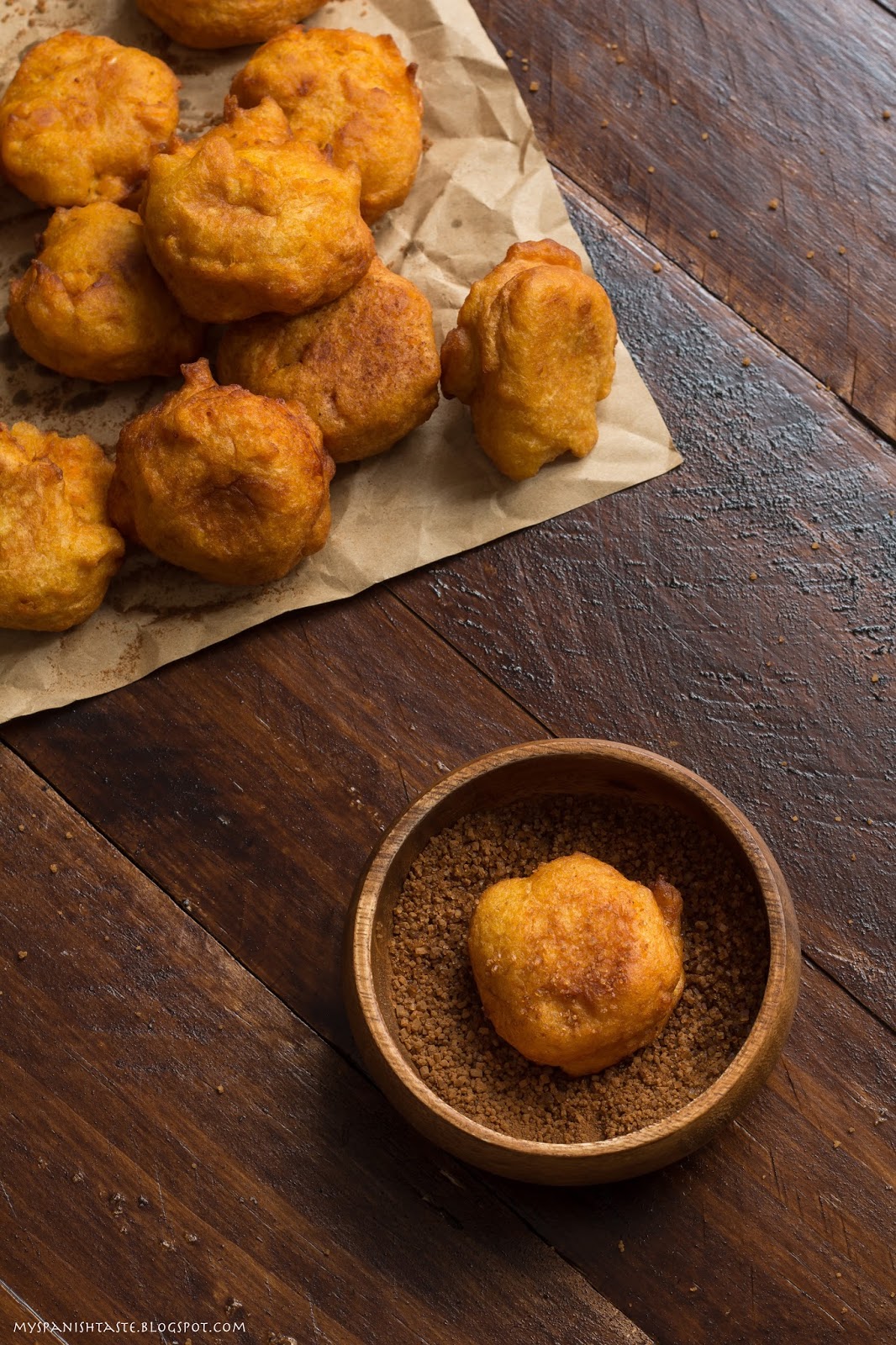 My Spanish Taste: Mini sweet potato doughnuts, called buñuelos de boniato
