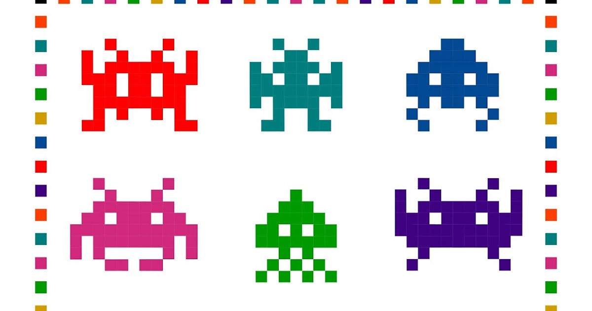 Adventurous Quilter: Space Invaders Scrap Design
