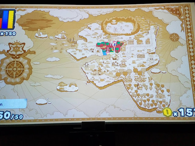 Imagem revela mapa completo de Paper Mario: Color Splash
