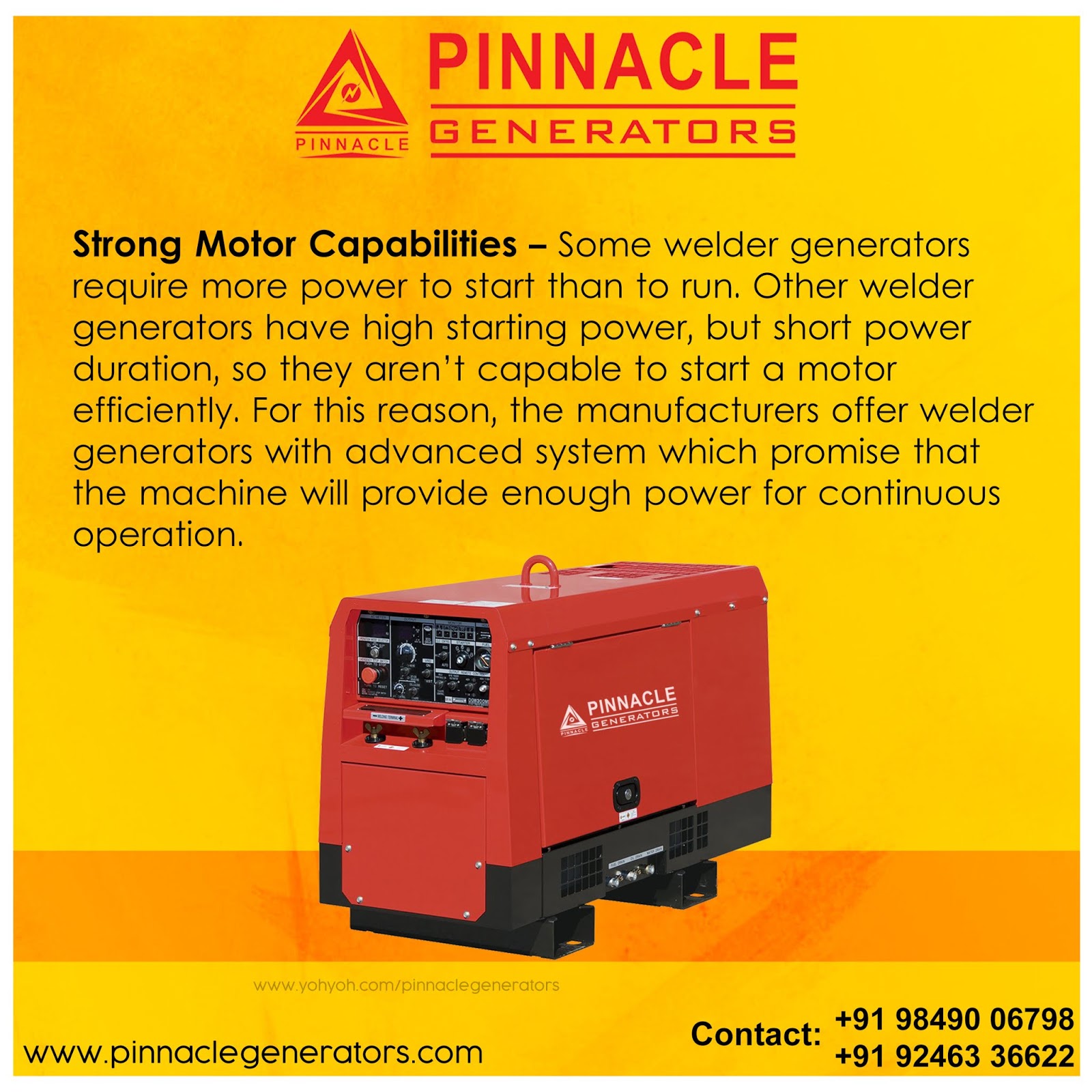 Pinnacle Generators: Welding Generator - Pinnacle Generators Call Us ...