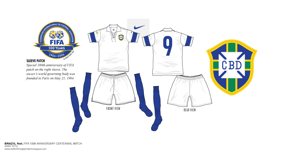 Football teams shirt and kits fan: Brazil Special FIFA 100th Years ...
