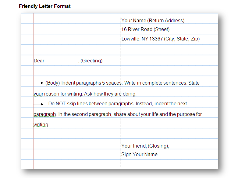 Letter Format For 6Th Graders - Birthday Letter
