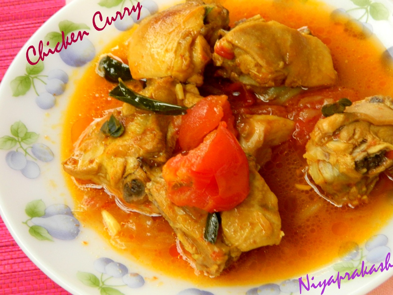 Niya's World: A less spicy & Quick Chicken curry for Rice varieties ...