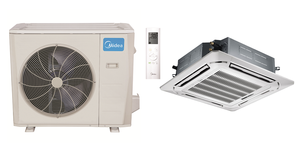 All New Mini Split Ductless HeatPump Systems: Ceiling Cassette Mini ...