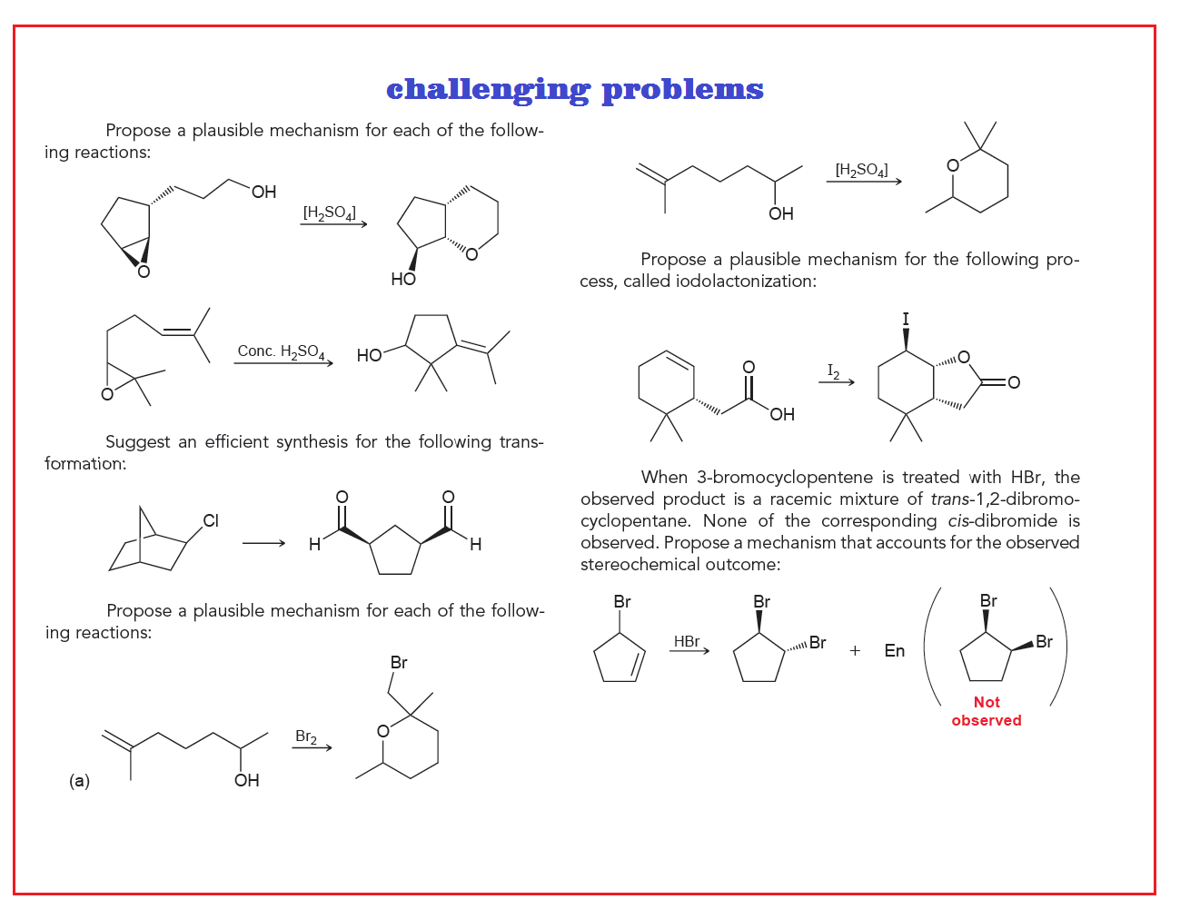 chemistry world: CHALLENGING problems