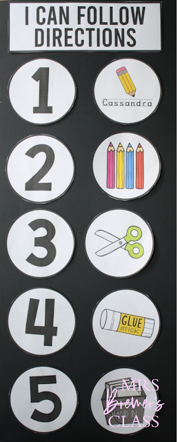 Following Directions Made Easy with a Picture Directions Chart | Mrs ...