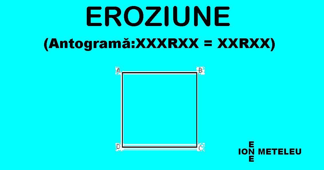 PĂTRĂȚICĂ-blog-Aidimireanu-Stoian: EROZIUNE - Enigmă de Ion Ene METELEU