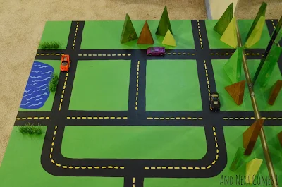 DIY Road Table With Homemade Wooden Trees | And Next Comes L ...