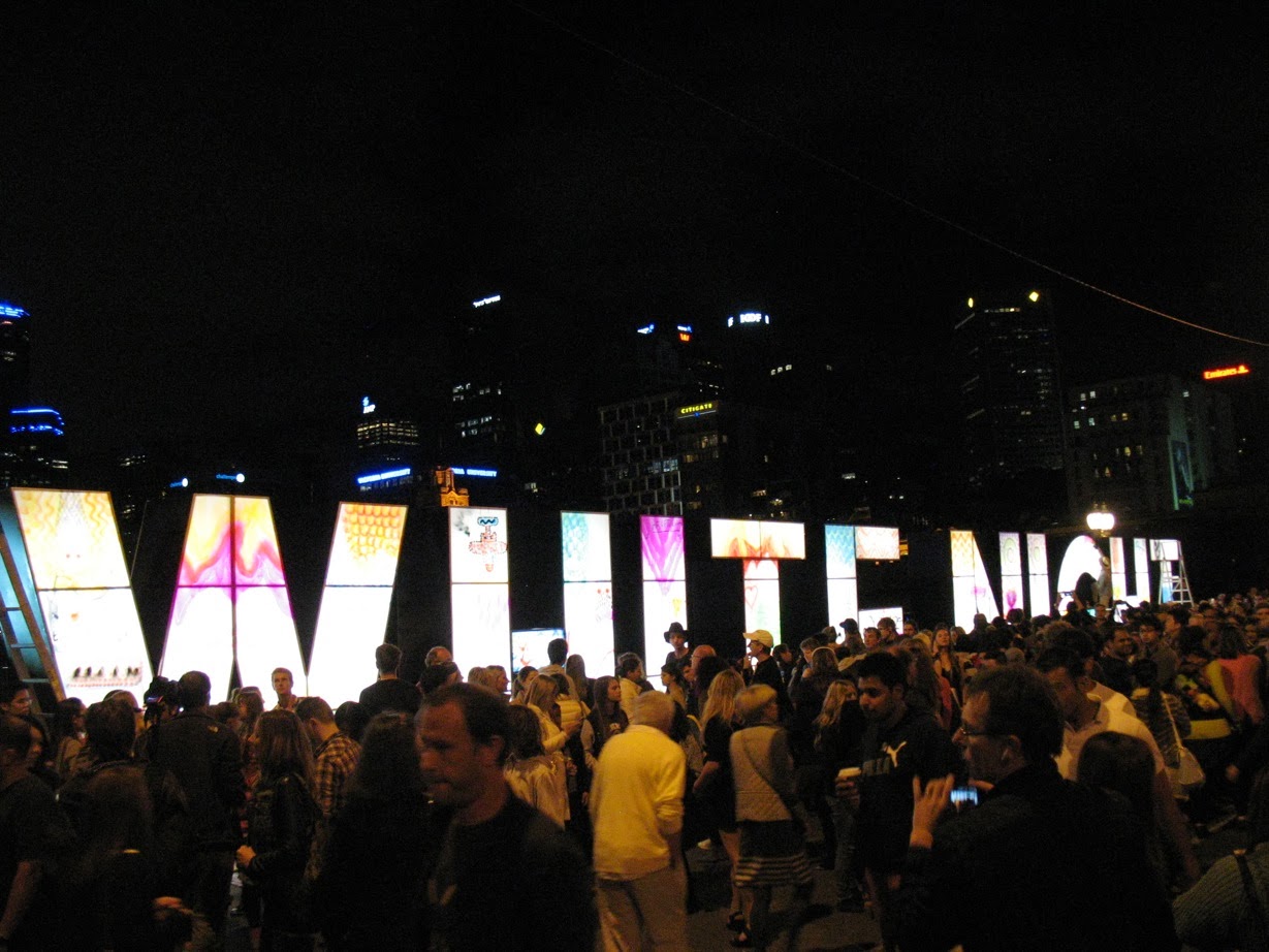 beware late night thinking: White Night Melbourne 2014