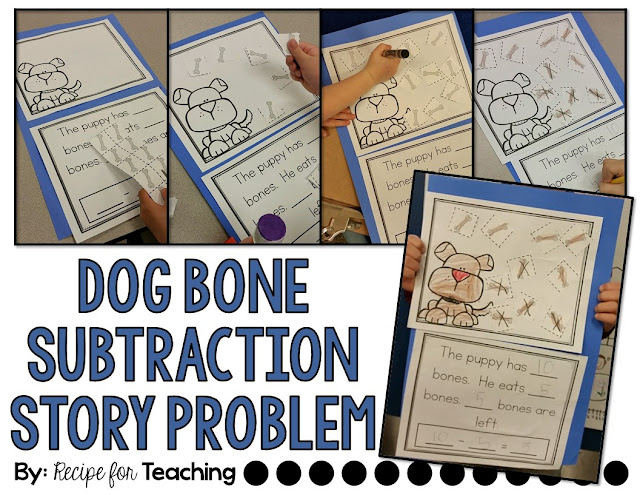 Dog Bone Subtraction Story Problem - Recipe for Teaching