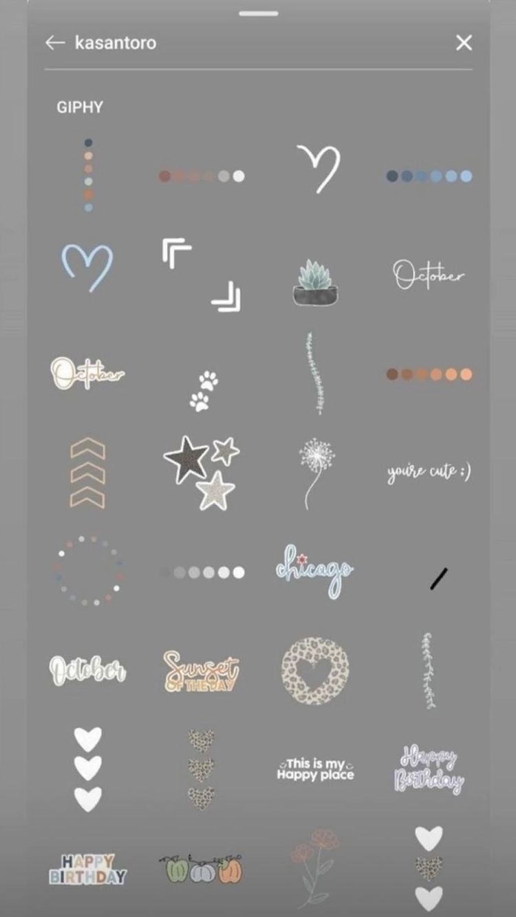50 Instagram GIF Stickers Ideas (Keywords)