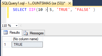 Conditional if in sql server (IIF)