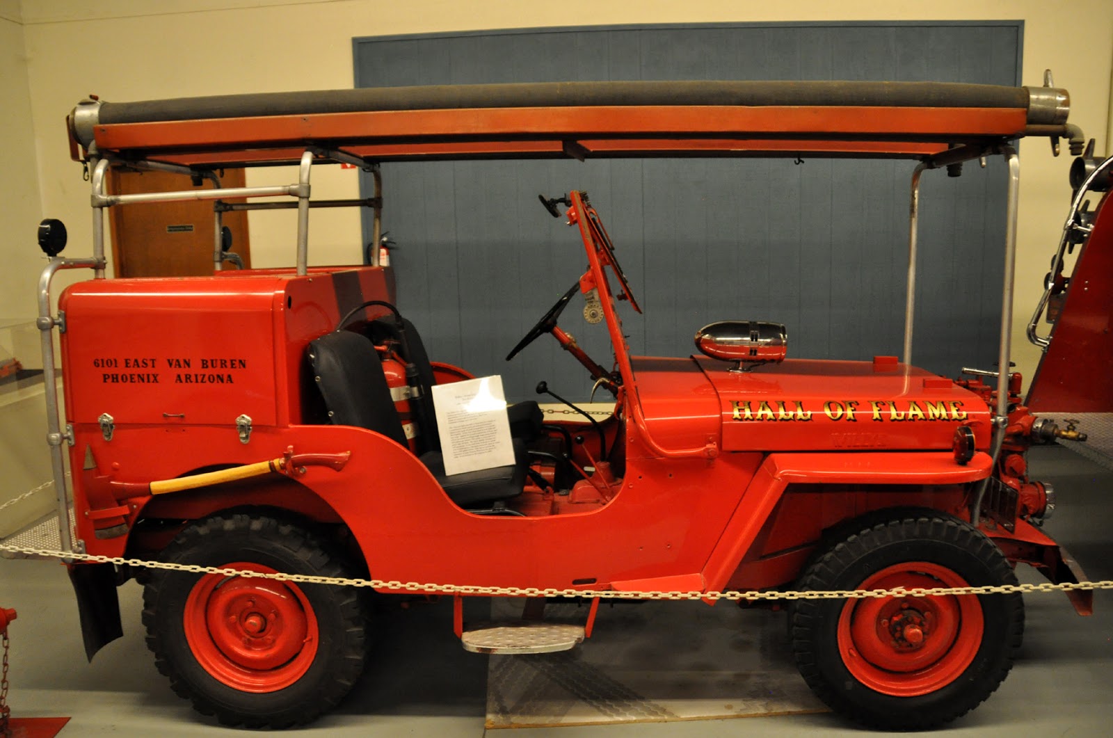 Just A Car Guy: Willys Jeep fire truck, with a 200gpm pump