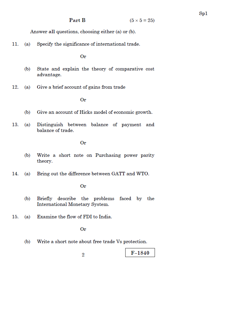 Alagappa University M.A. Economics INTERNATIONAL ECONOMICS APRIL 2019 ...