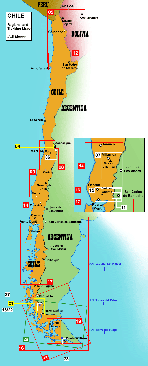 Chile | Mapas do Chile e da Ilha de Páscoa