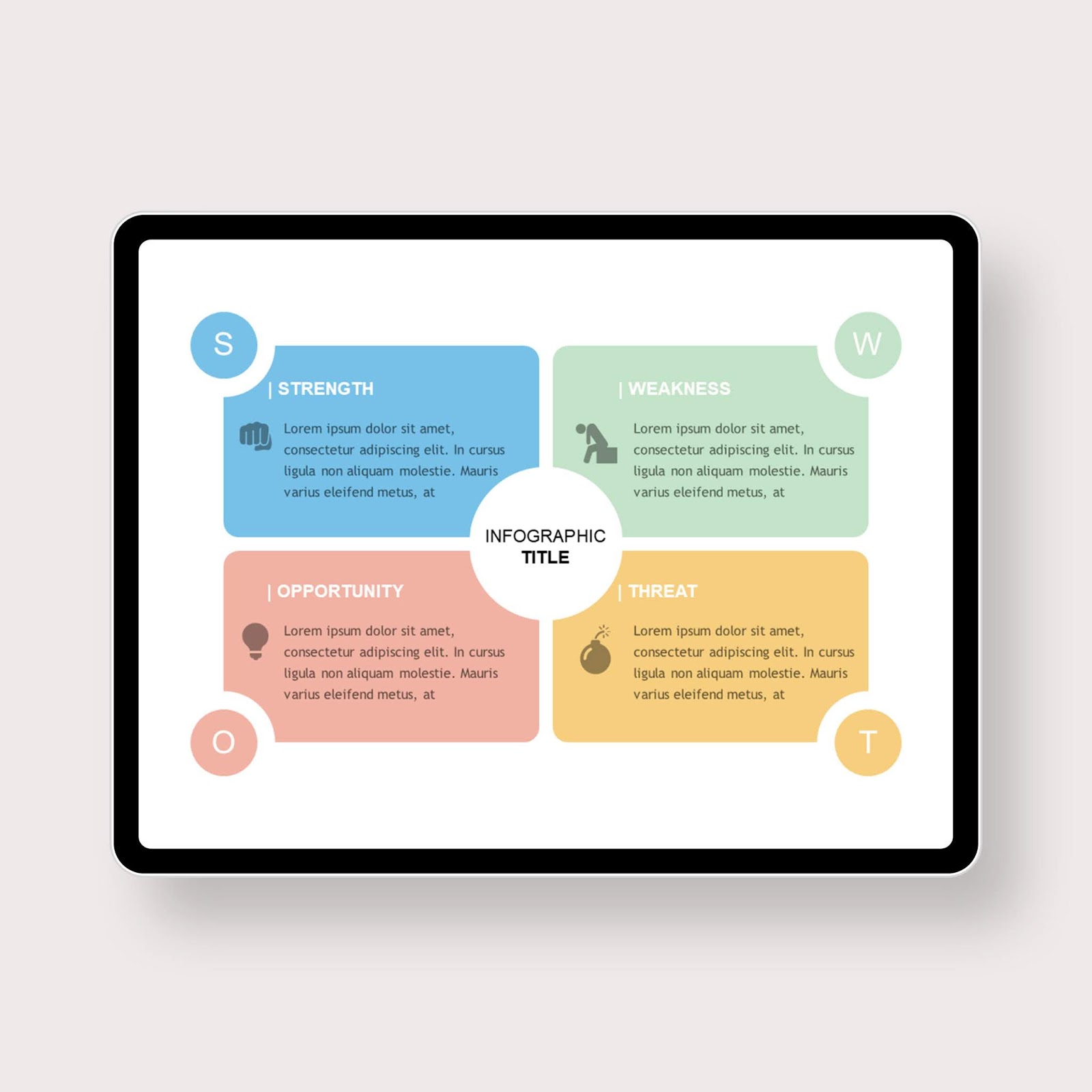 Pastel SWOT PowerPoint Template - PowerPoint Free