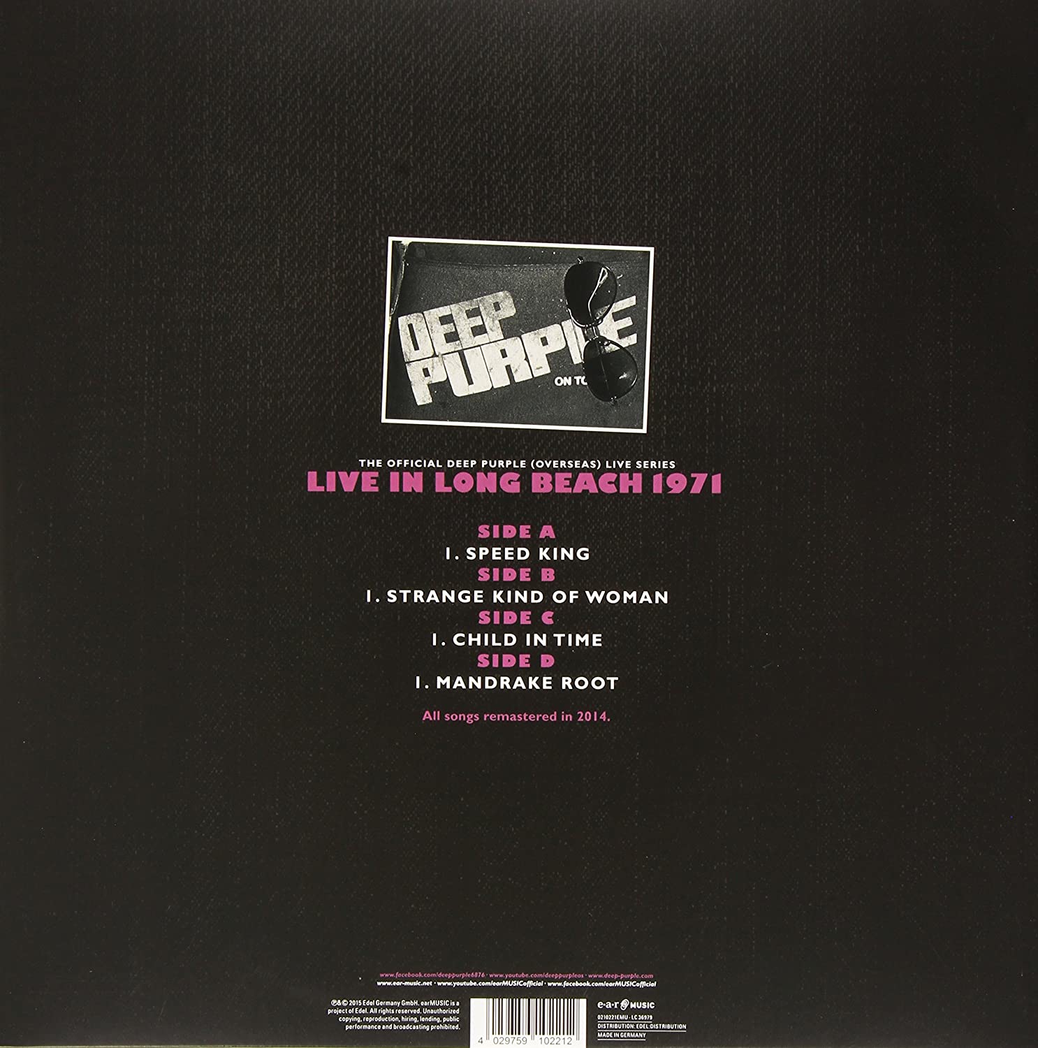 Classic Rock Covers Database: Deep Purple - Long Beach 1971 (2015)