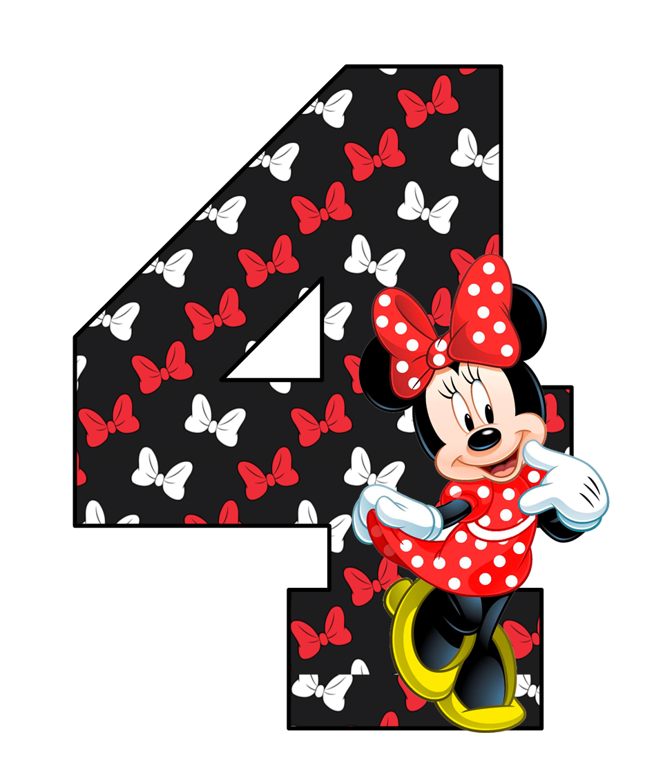 Kits imprimibles gratis : Números de Minnie