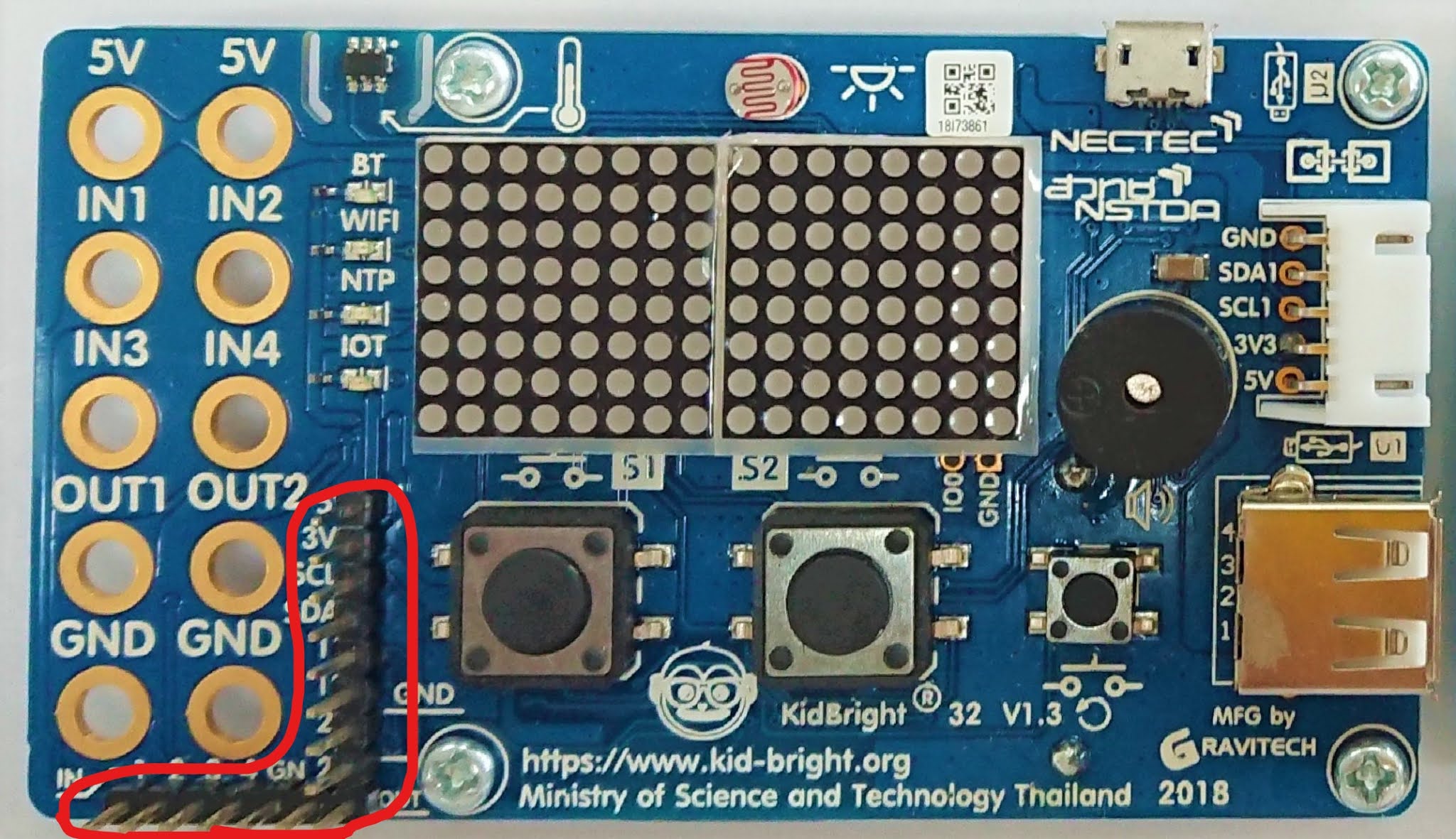 KidBright ใช้งานแบบง่าย ๆ : ตอนที่ 8 ต่อหลอด LED กับพอร์ตเอาต์พุตจาก ...