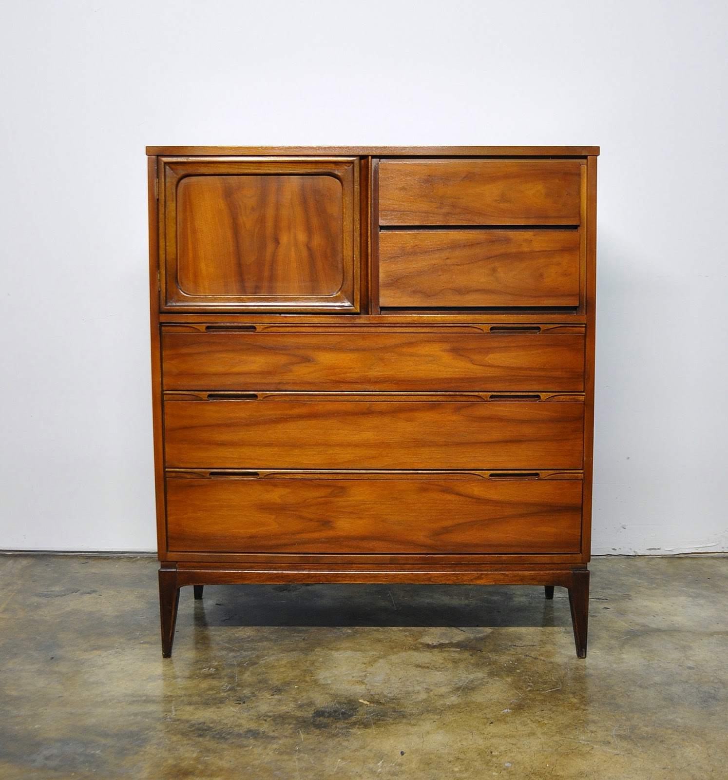SELECT MODERN: Mid Century Highboy or Gentleman's Chest of Drawers